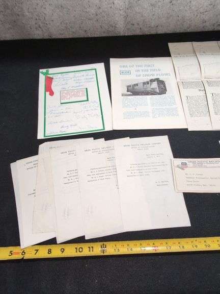 ASST'D VINTAGE UNION PACIFIC/ALCO RAILROAD PAPERS - Isabell Auction