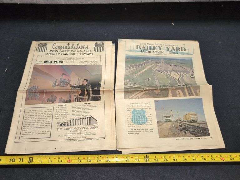 (2) 1968 NORTH PLATTE TELEGRAPH UNION PACIFIC DEDICATION NEWSPAPERS ...