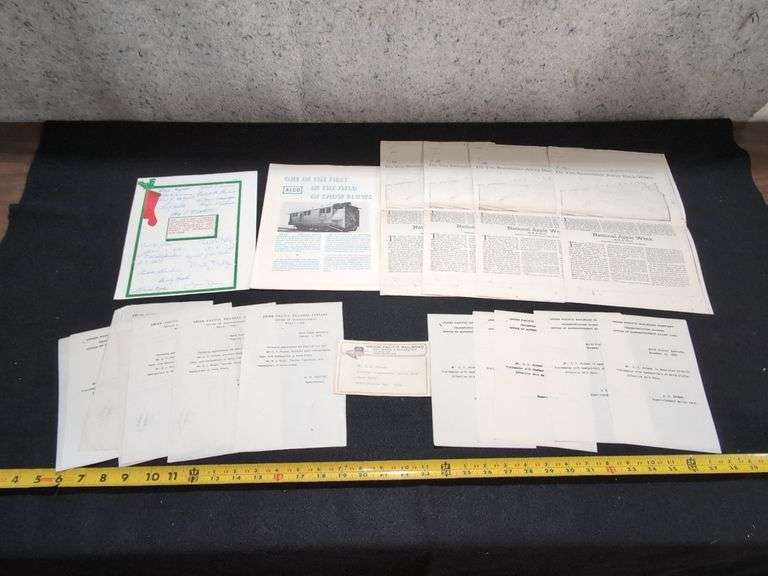 ASST'D VINTAGE UNION PACIFIC/ALCO RAILROAD PAPERS - Isabell Auction