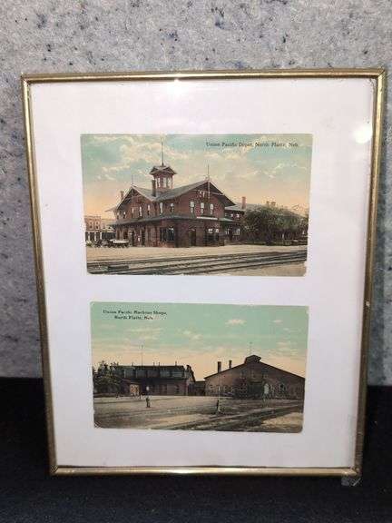 VINTAGE NORTH PLATTE, NE UNION PACIFIC DEPOT & MACHINE SHOPS POSTCARDS ...