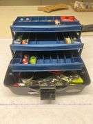 FLAMBEAU TACKLE BOX WITH ASSORTED TACKLE - Isabell Auction
