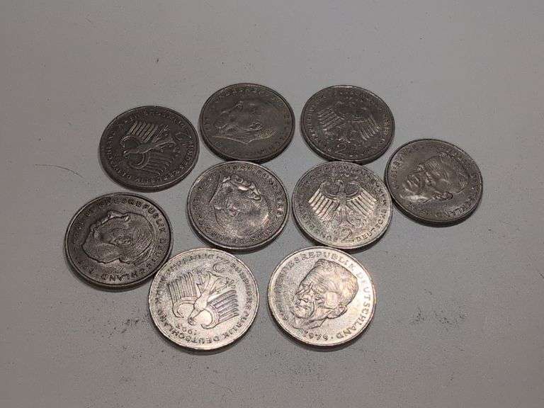 LOT OF ASST'D 2-DEUTSCHE MARK COINS - Isabell Auction