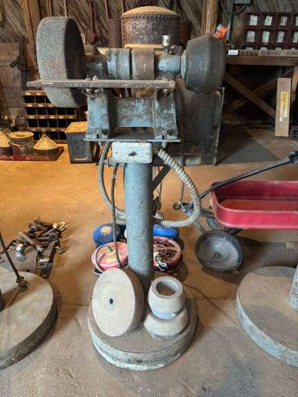 (SHOP) 3/4 HP ELECTRIC SICKLE SHARPENER/ GRINDER ON STEEL/CONCRETE ...