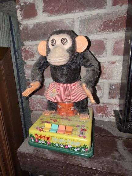 (BASE) VINTAGE DANCING MERRY CHIMP TOY - Isabell Auction