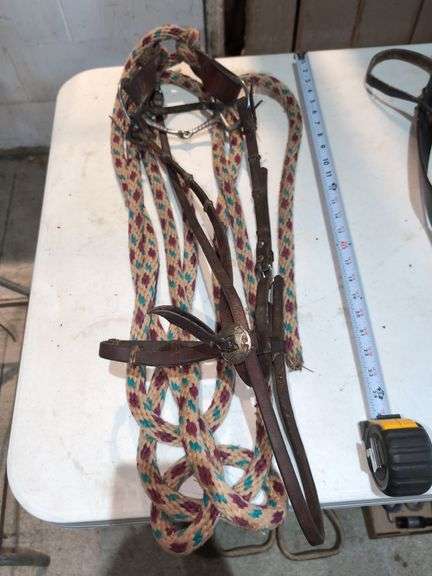 (BARN) LEATHER BRIDLE WITH BIT & LEAD ROPE - Isabell Auction