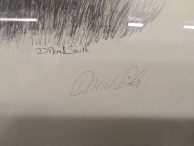 SIGNED "ON WATCH" BY D. NOEL SMITH PRINT IN FRAME (19½" X 24") (330/500 ...