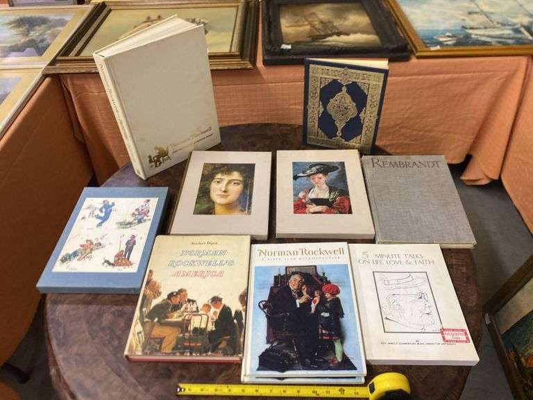 ASSORTED NORMAN ROCKWELL, LIBRARY OF ART, REMBRANDT, AND OTHER ASSORTED ...
