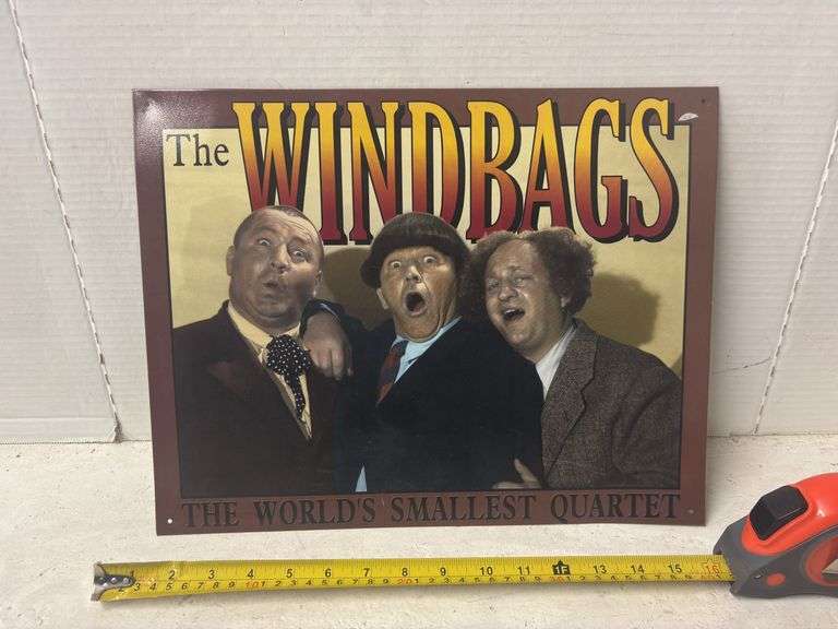 12” X 16” THE 3 STOOGES METAL SIGN - Isabell Auction