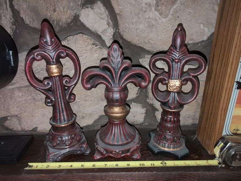 (PTR) 3-PC. DECORATIVE FINIAL SET - Isabell Auction