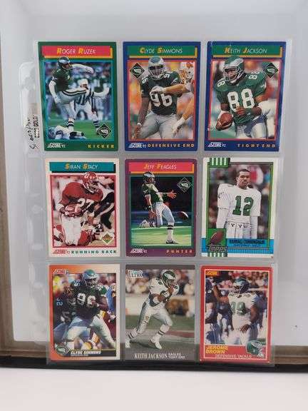 (9) ASST'D PHILADELPHIA EAGLES FOOTBALL CARDS - Isabell Auction