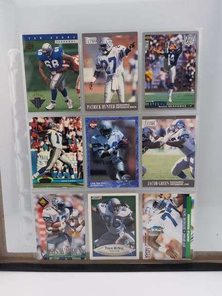 (9) ASST'D SEATTLE SEAHAWKS FOOTBALL CARDS - Isabell Auction