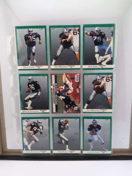 (9) ASST'D LOS ANGELES RAIDERS FOOTBALL CARDS - Isabell Auction