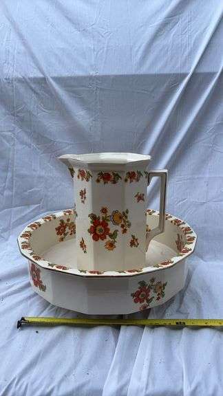 FT3) CAULDON, ENGLAND BOWL AND PITCHER (PITCHER IS CRACKED) - Isabell ...