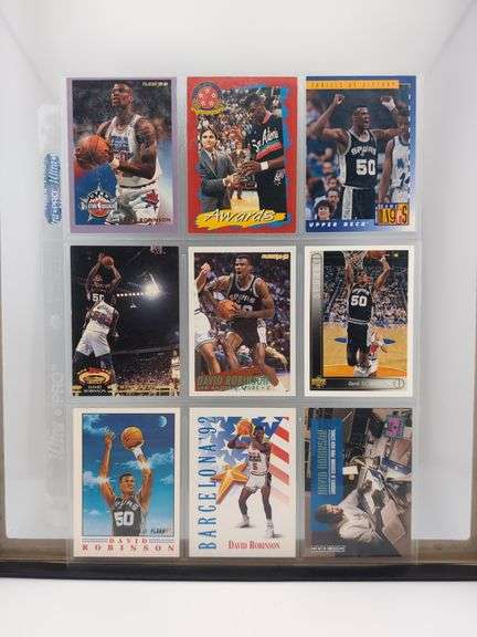 (9) ASST'D DAVID ROBINSON BASKETBALL CARDS - Isabell Auction