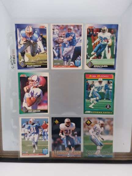 (8) ASST'D HOUSTON OILERS FOOTBALL CARDS - Isabell Auction