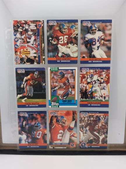 (9) ASST'D DENVER BRONCOS FOOTBALL CARDS - Isabell Auction