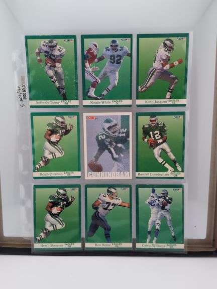 (9) ASST'D PHILADELPHIA EAGLES FOOTBALL CARDS - Isabell Auction