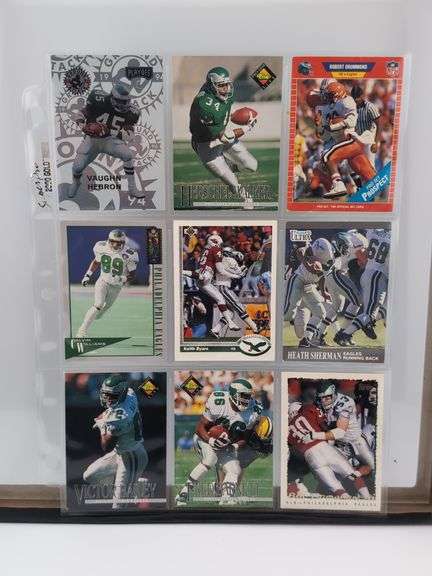 (9) ASST'D PHILADELPHIA EAGLES FOOTBALL CARDS - Isabell Auction
