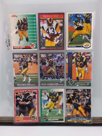(9) ASST'D LOS ANGELES RAMS FOOTBALL CARDS - Isabell Auction