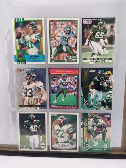 (9) ASST'D NEW YORK JETS FOOTBALL CARDS - Isabell Auction
