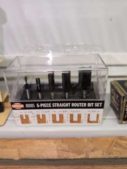 (SHOP) 5-PC. STRAIGHT ROUTER BIT SET - Isabell Auction