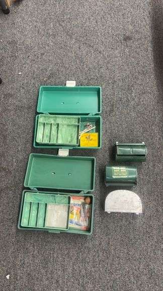 2-CT. SMALL TACKLE BOXES WITH TACKLE, 3-CT. BAIT BOXES - Isabell Auction