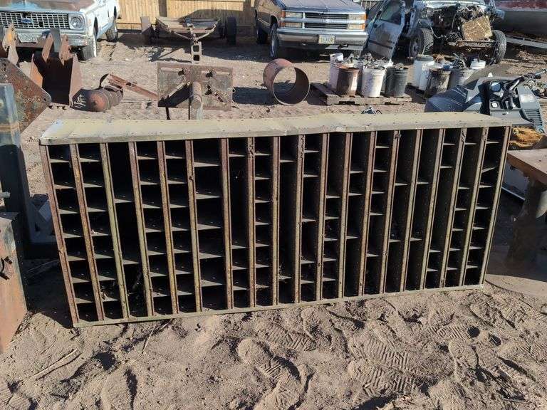 (OUT) METAL PARTS BIN CABINET (12½" X 36" X 84" TALL) - Isabell Auction