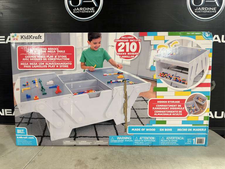 KidKraft Building Bricks Play N Store Mega Table - Jardine Auctioneers