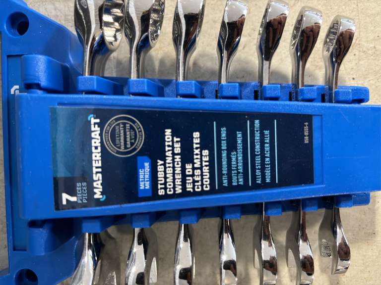 7 Piece Mastercraft Short Wrench Set - Jardine Auctioneers