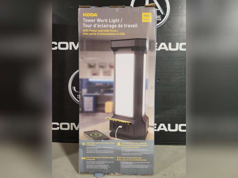 Koda Tower Work Light with Power and USB Ports - Jardine Auctioneers