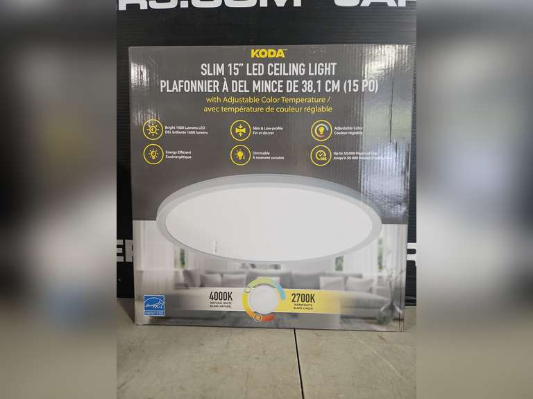 Slim 15" LED Ceiling Light - Jardine Auctioneers