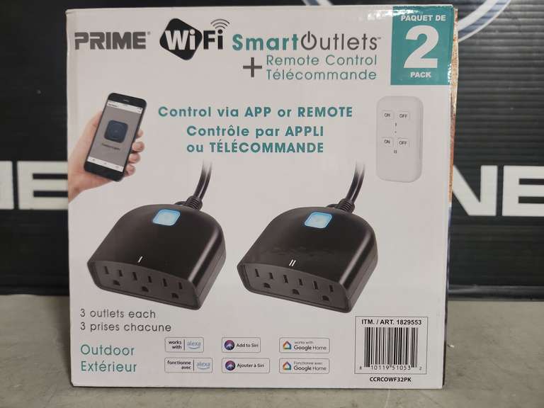 Prime Wifi Smart Outlets 2 Pack - Jardine Auctioneers