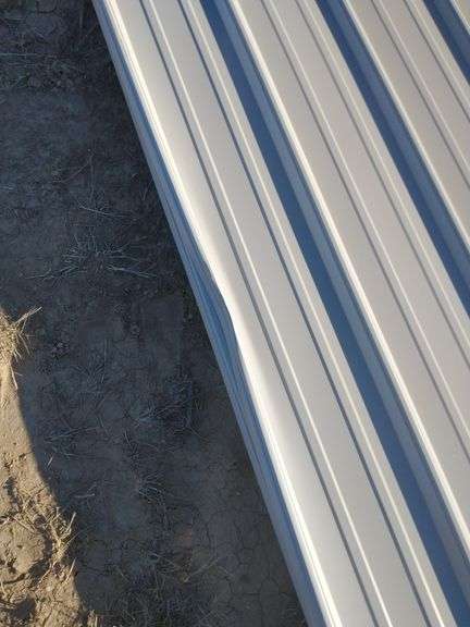 Qty (28) 16ft 29 Gauge Ash Gray AG Panels - J&J Auctioneers LLC