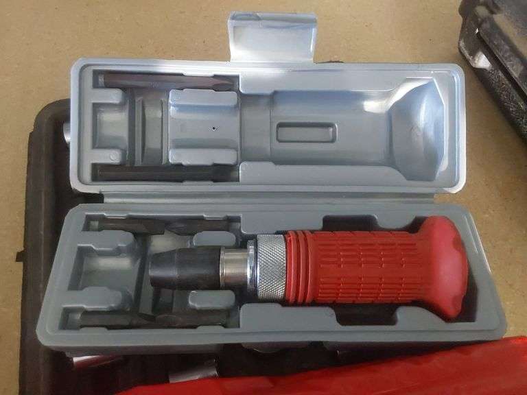 Qty 3 . Impact screwdriver set, punch chisel set, ratchet & socket set ...