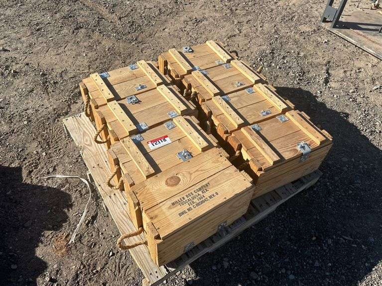Pallet of 1964 Wooden Ammo Crates - Albuquerque N.M. - J&J Auctioneers LLC