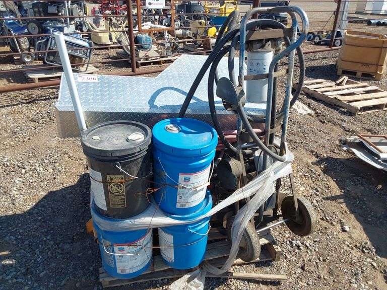 GPI L 5132 Oil Transfer Pump, Truck Mounted Toolbox - J&J Auctioneers LLC