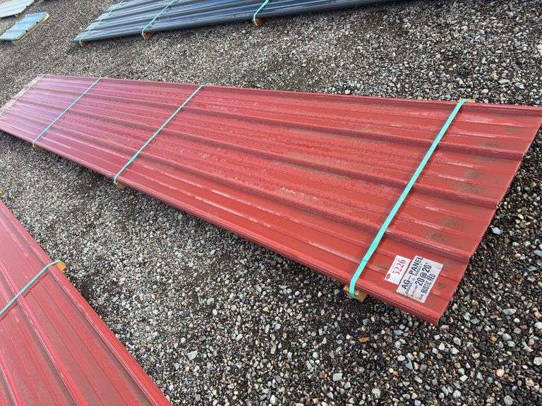 Qty 20 20ft AG-Panel 29GA NW Rustic Red - J&J Auctioneers LLC