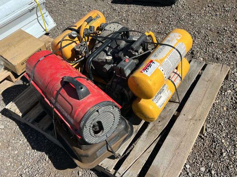 Pallet of Air Compressors and Space Heater - Albuquerque NM - J&J ...