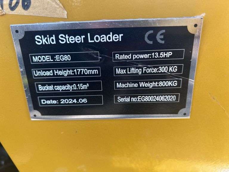 2024 EGN EG80 Skid Steer Loader - Albuquerque NM - J&J Auctioneers LLC