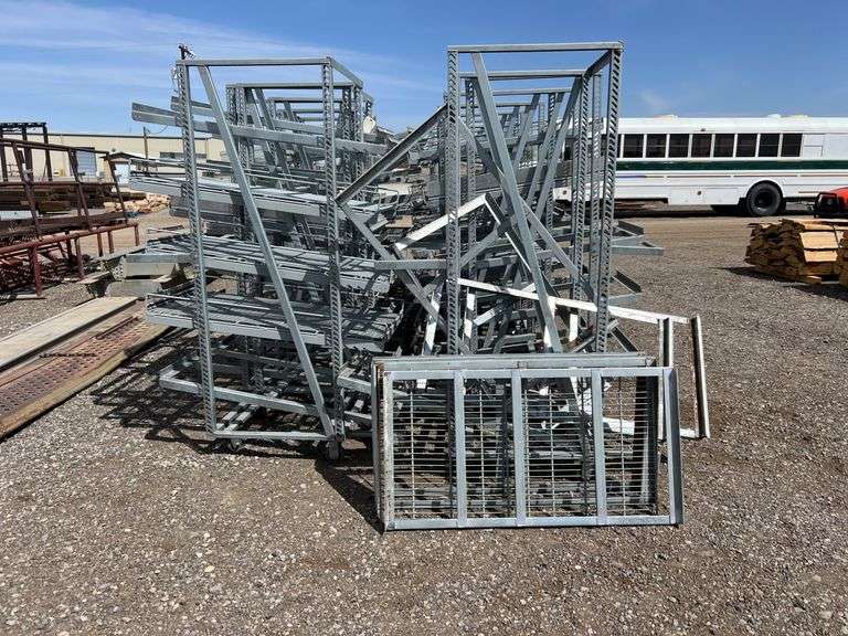Qty Of (15) Metal Racks - J&J Auctioneers LLC
