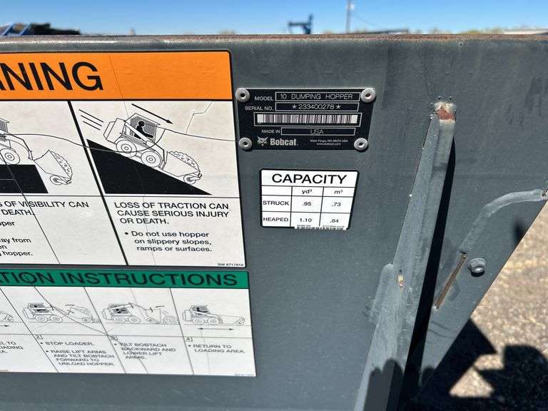 Bobcat Dumping Hopper - J&J Auctioneers LLC