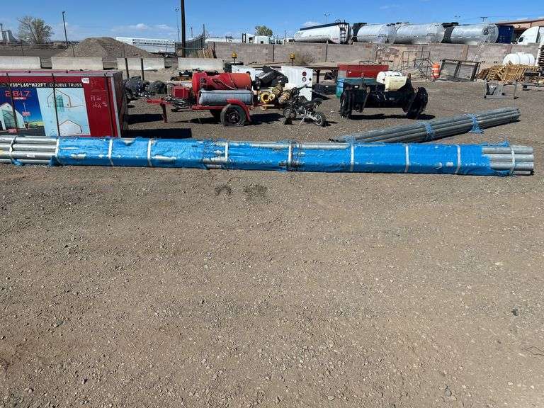 Qty (12) 4in x 24ft Galvanized Steel Round Pipe - J&J Auctioneers LLC