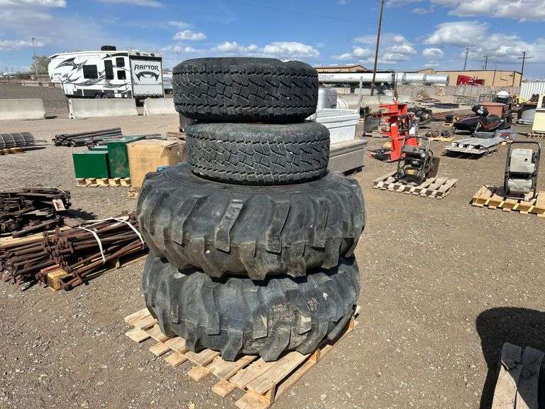 Qty (4) Backhoe Tires - J&J Auctioneers LLC