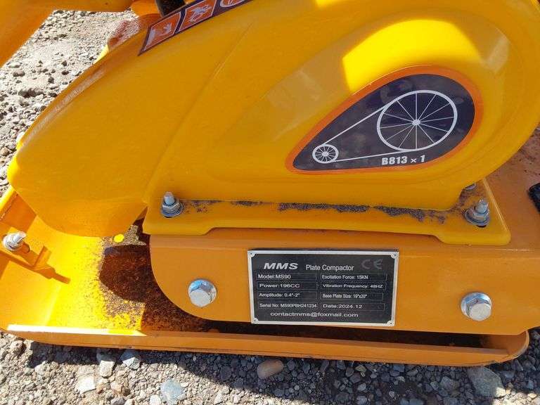 2025 MMS MS90 Vibratory Plate Compactor - J&J Auctioneers LLC