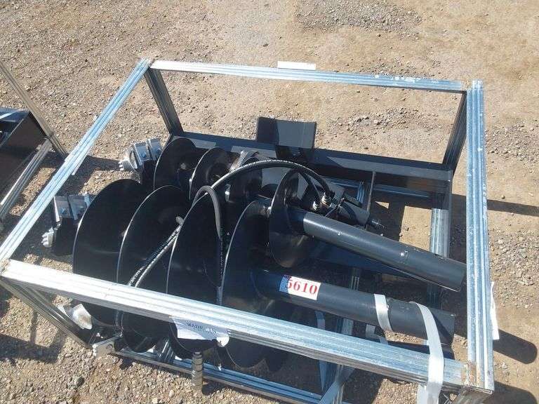 2025 JCT Skid Steer Hydraulic Auger Drive & Bits - J&J Auctioneers LLC