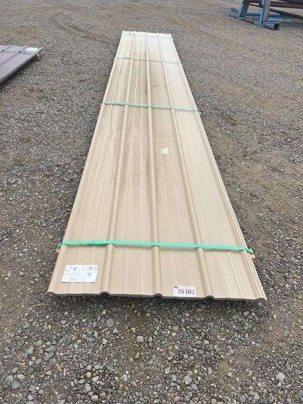 Qty (20) 20ft 29GA AG Panel, NW Timber Tan - J&J Auctioneers LLC