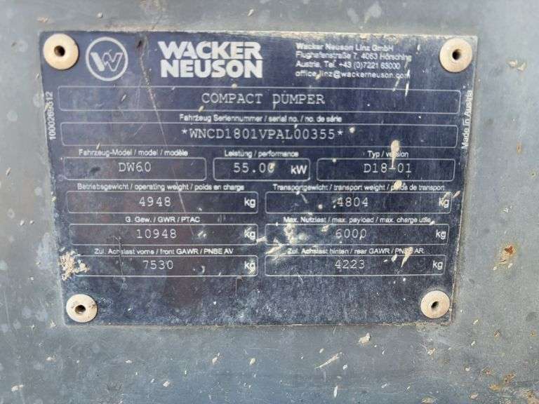 Wacker Neuson DW60 4X4 Swivel Dumper - Albuquerque, NM - J&J ...