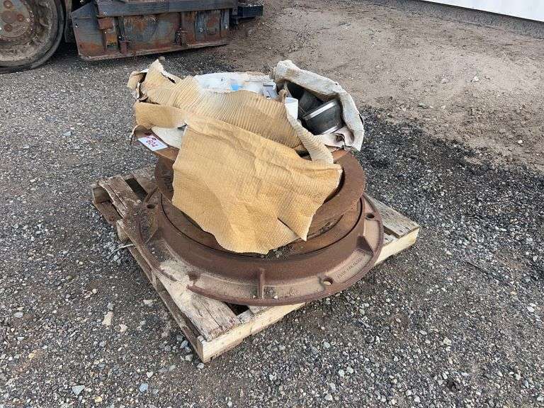 Qty of RCP Concrete Pipe, Manhole Barrels, Steel 24in Ring & Covers ...