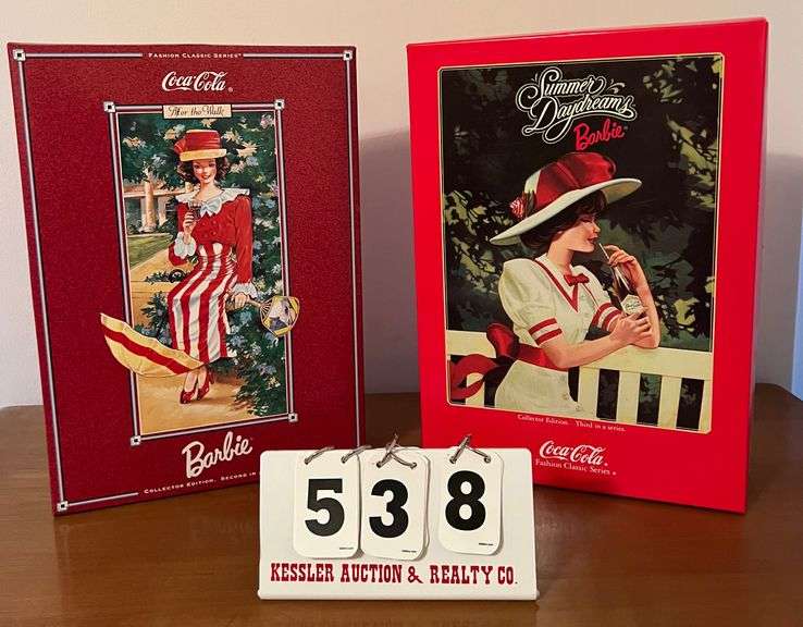 2 Coca Cola Barbies - Kessler Auction & Realty Co., INC.