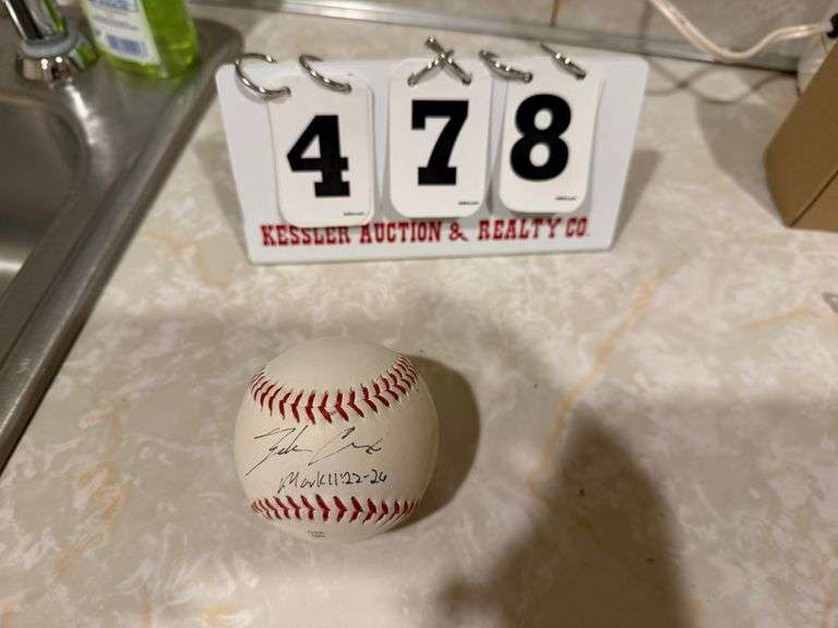 Zack Cox Autograph Ball - Kessler Auction & Realty Co., INC.